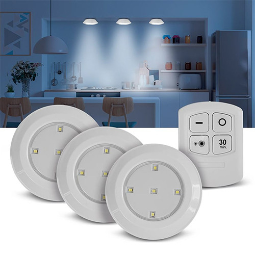 "Tri-Lux: Drahtloses LED 3er-Set mit Fernbedienung für flexible ...